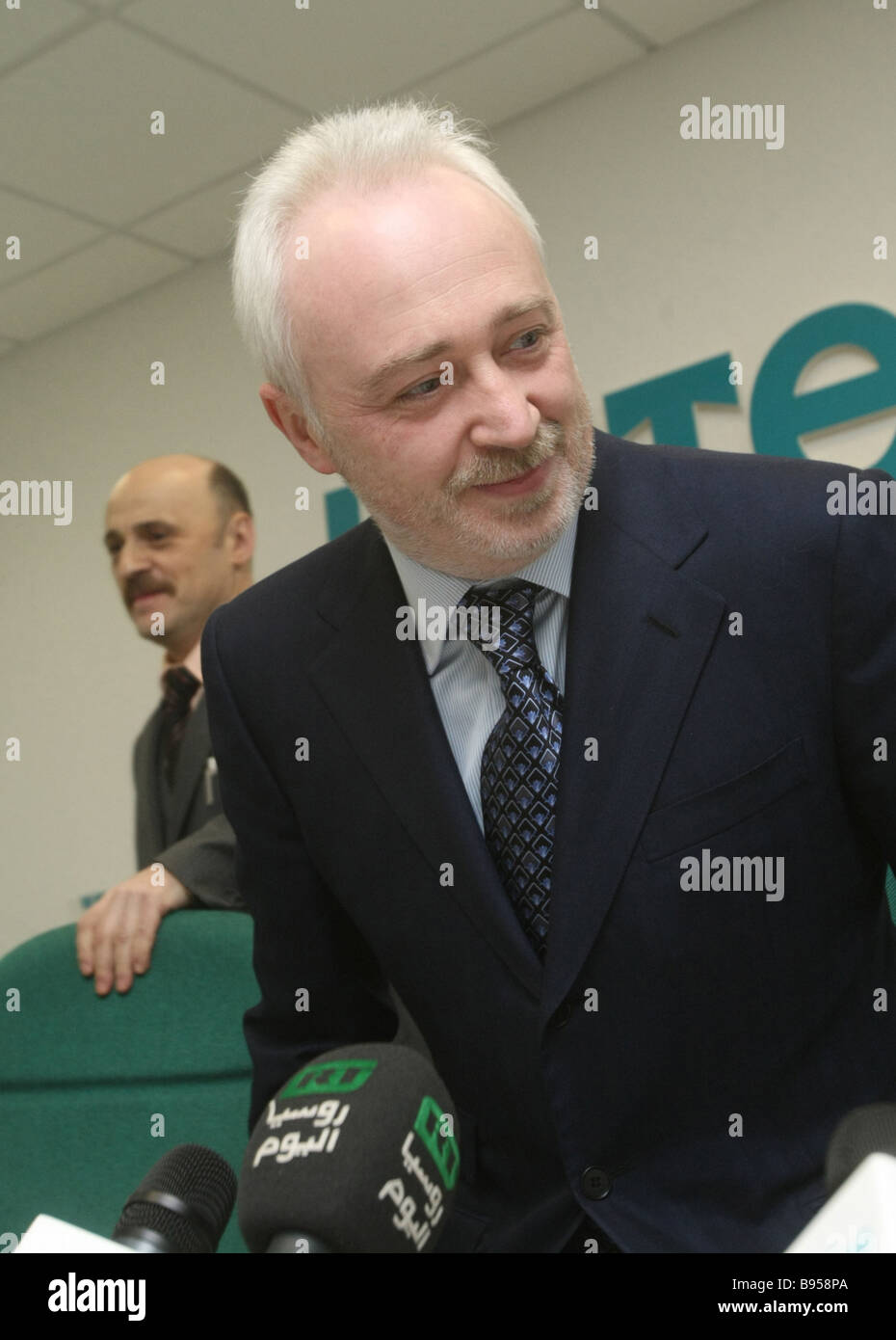 Leonid Melamed CEO of the Russian Nanotechnology Corporation holds a ...