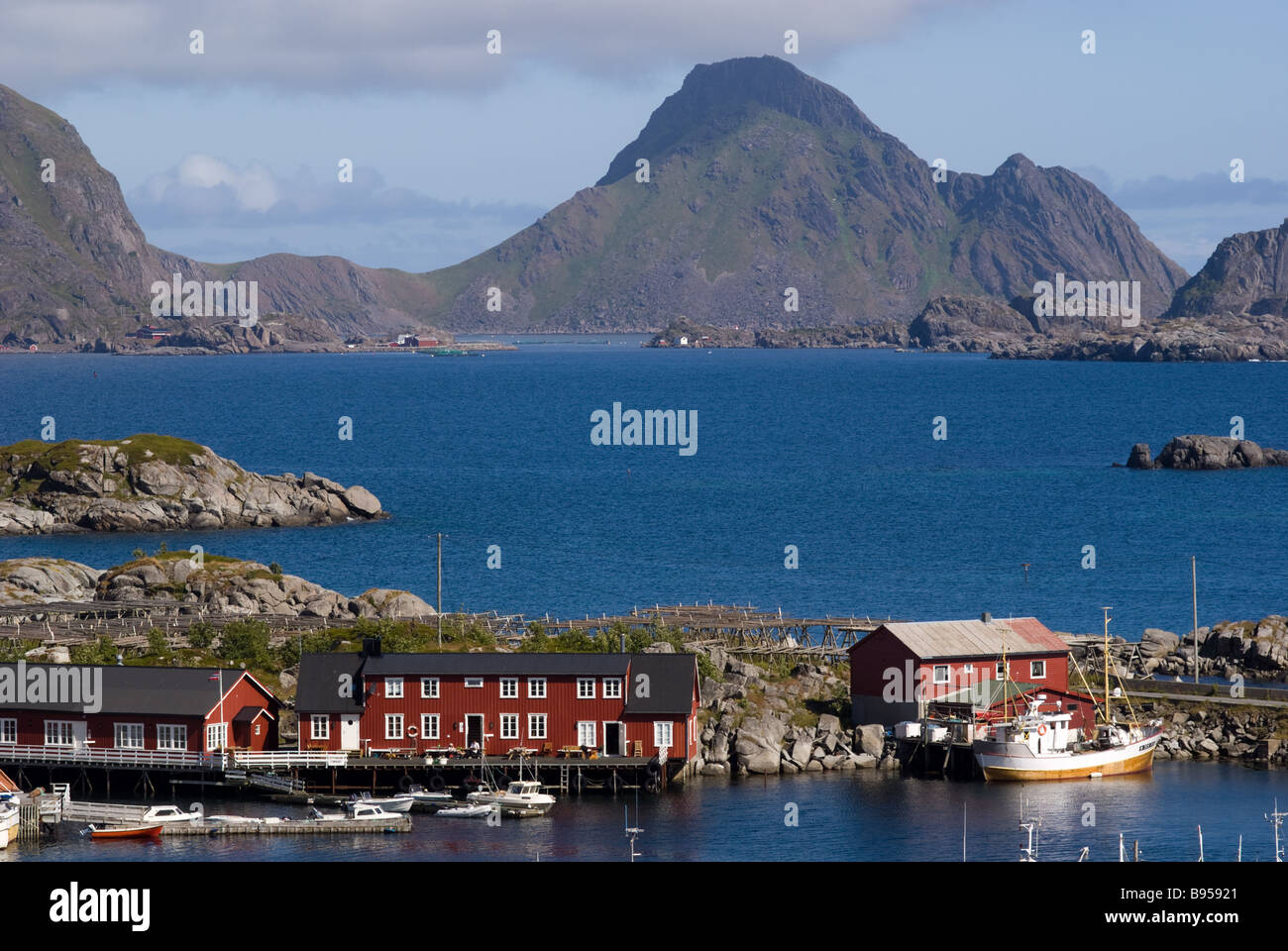 Port in Ballstad, Vestvågøy, Lofoten, Nordland, Norway, Scandinavia ...