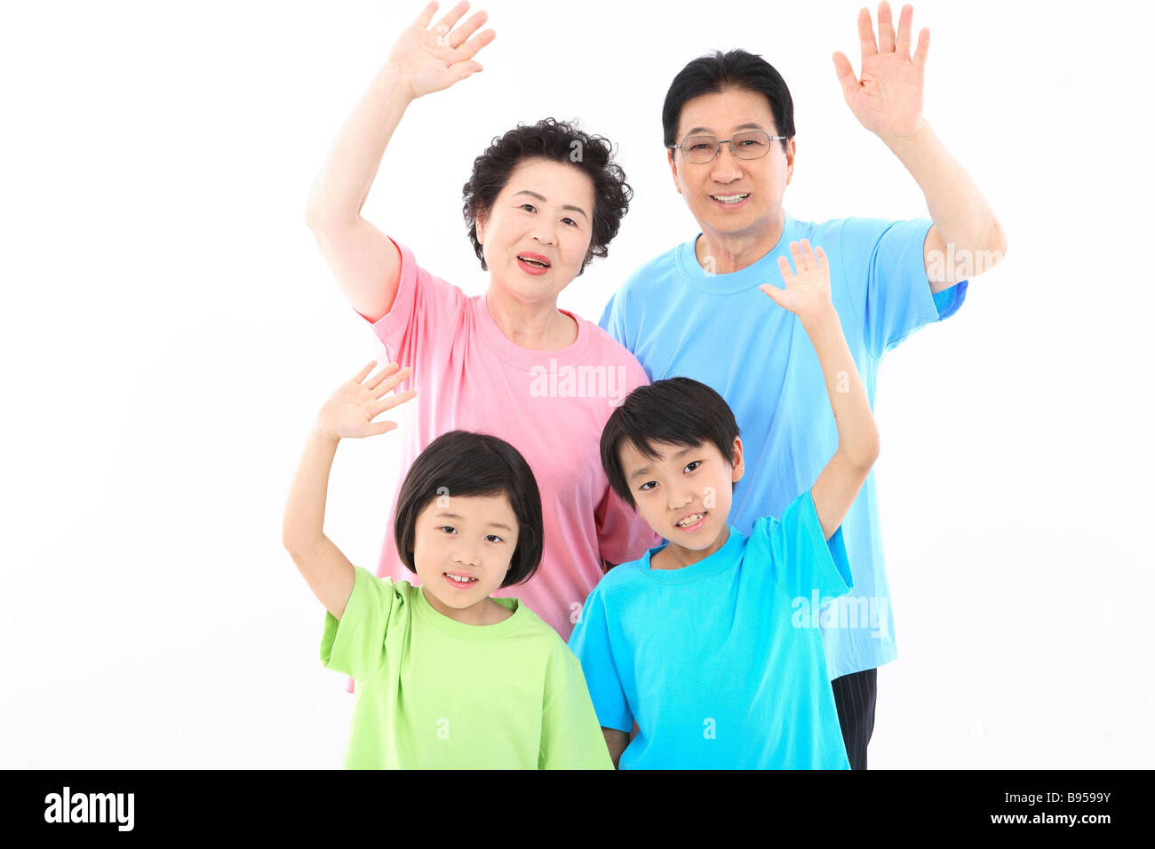 Happy Grandparents and Children Stock Photo - Alamy