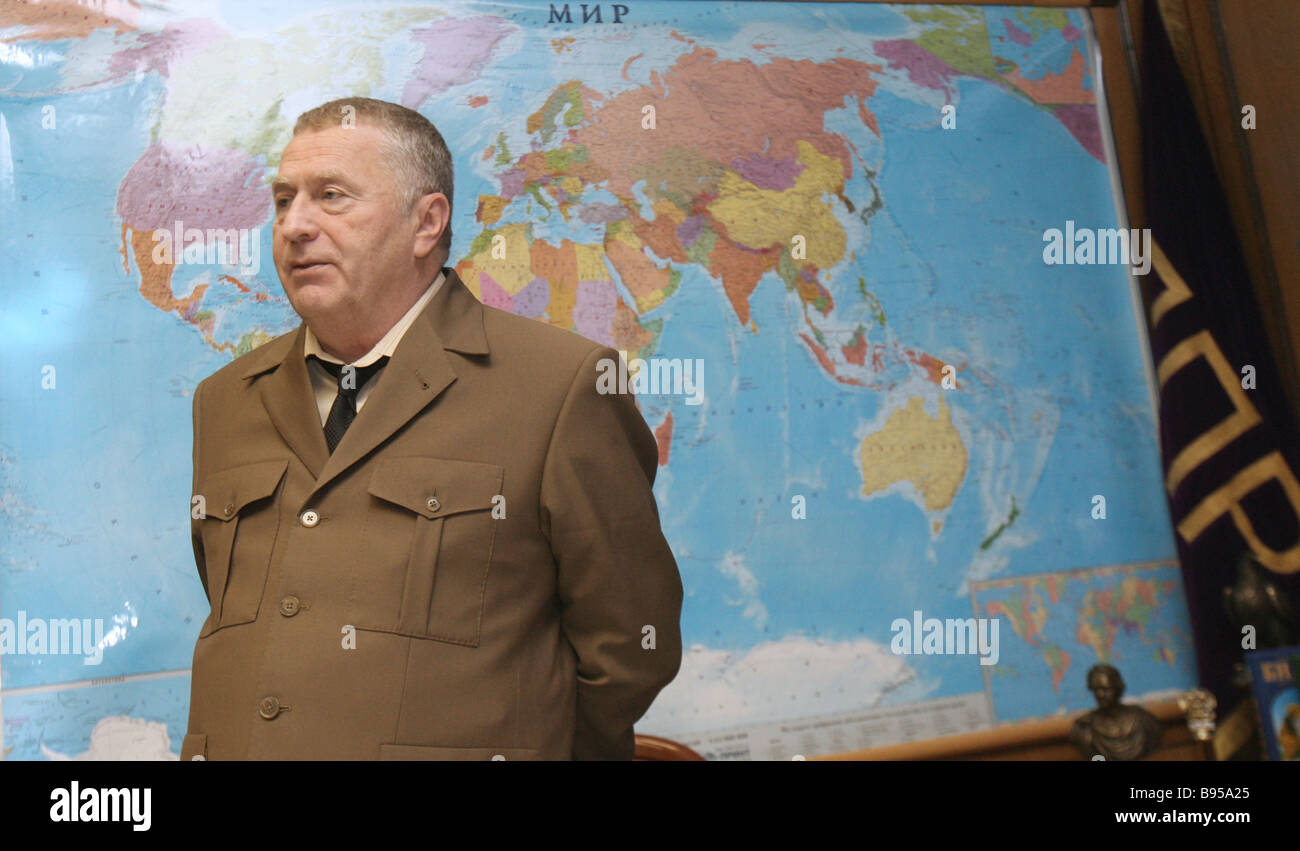 Vladimir Zhirinovsky leader of the Liberal Democratic Party and ...