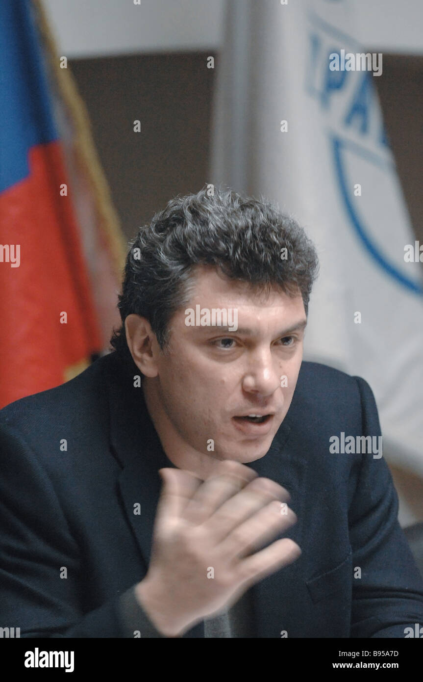 Boris Nemtsov Federal Political Council member of the Union of Right ...