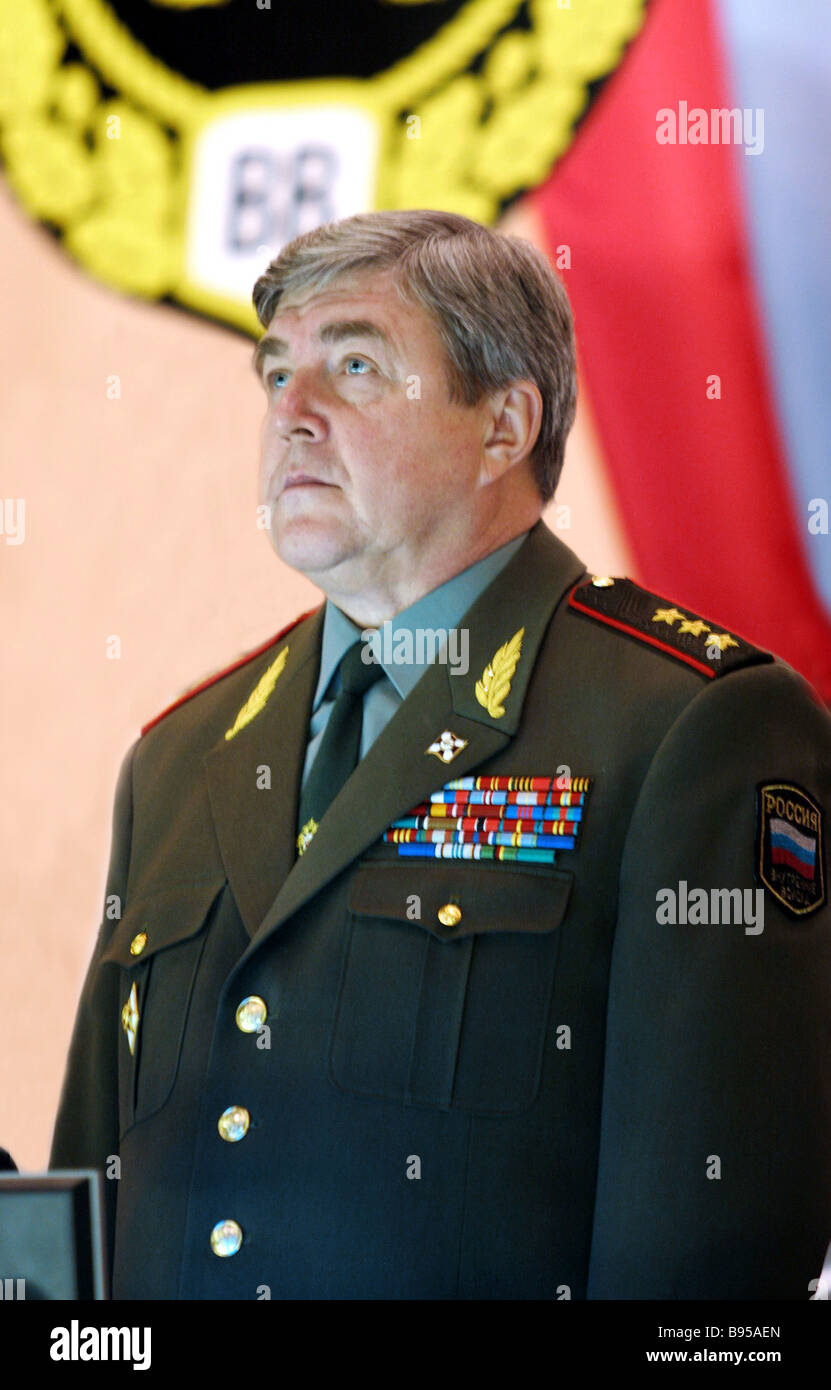 Colonel General Nikolai Rogozhkin Commander in Chief of the Interior ...