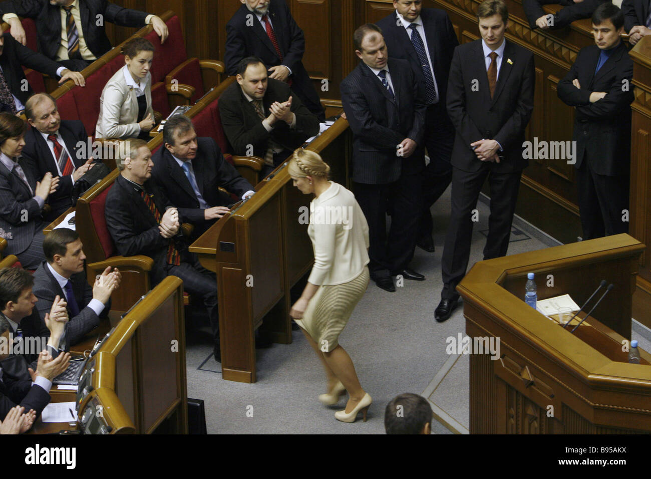 Yulia Timoshenko Bloc leader center attending Ukraine s Supreme Rada ...