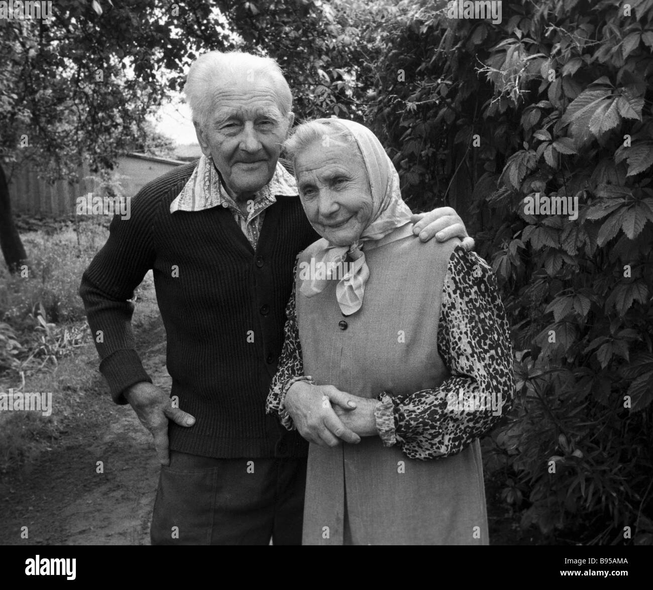 An old Latvian Rifle Peteris Lapainis left with wife Stock Photo - Alamy
