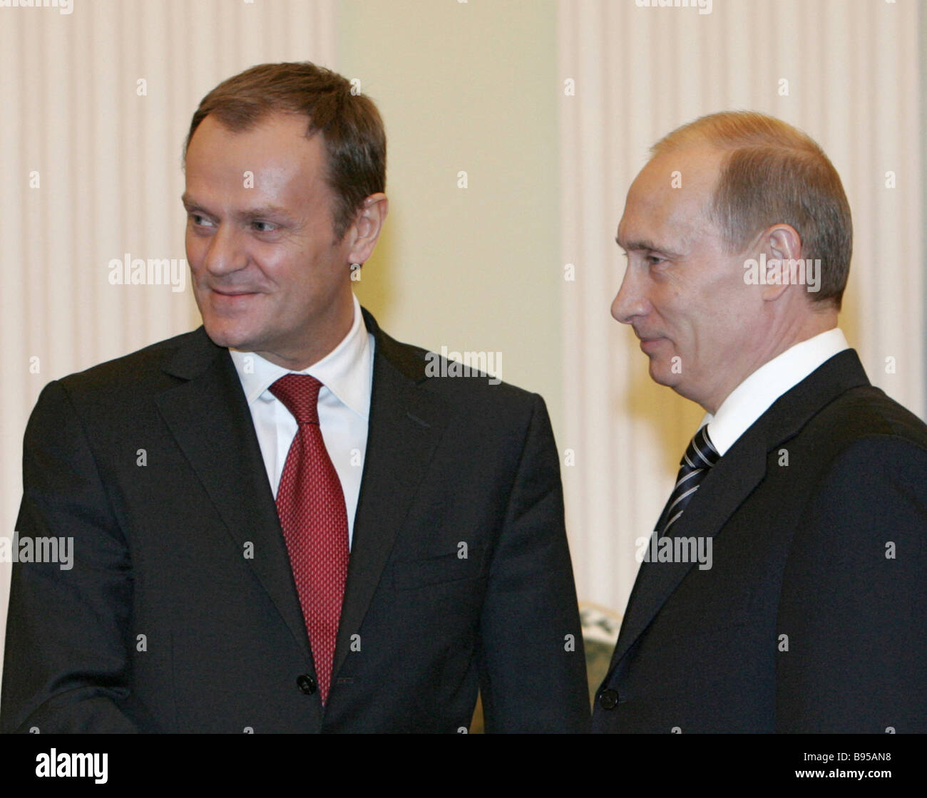 Russian President Vladimir Putin right meeting in the Kremlin with ...