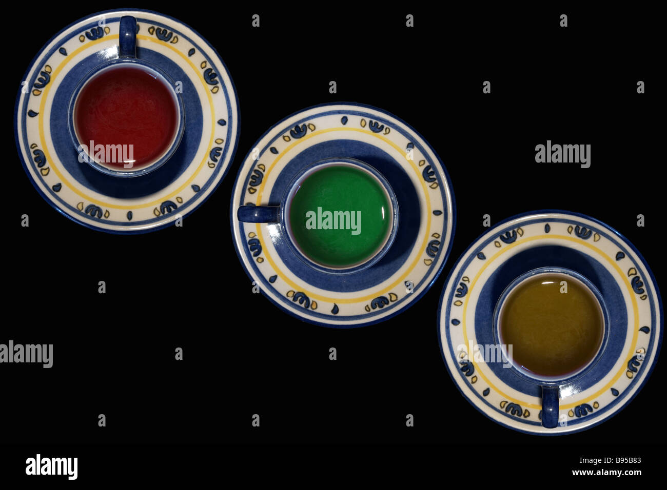 Three Tea Cups Stock Photo - Alamy