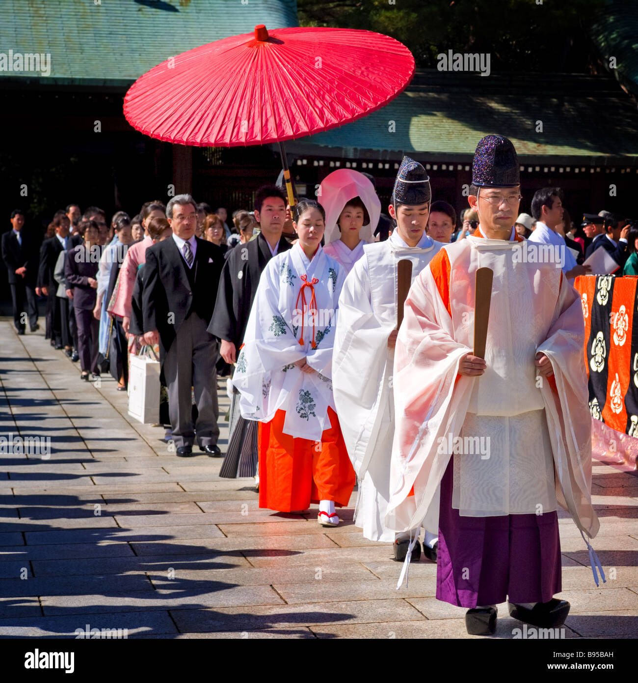 Typical Japanese Wedding Ceremony Procession - Meiji Jingu, Tokyo ...