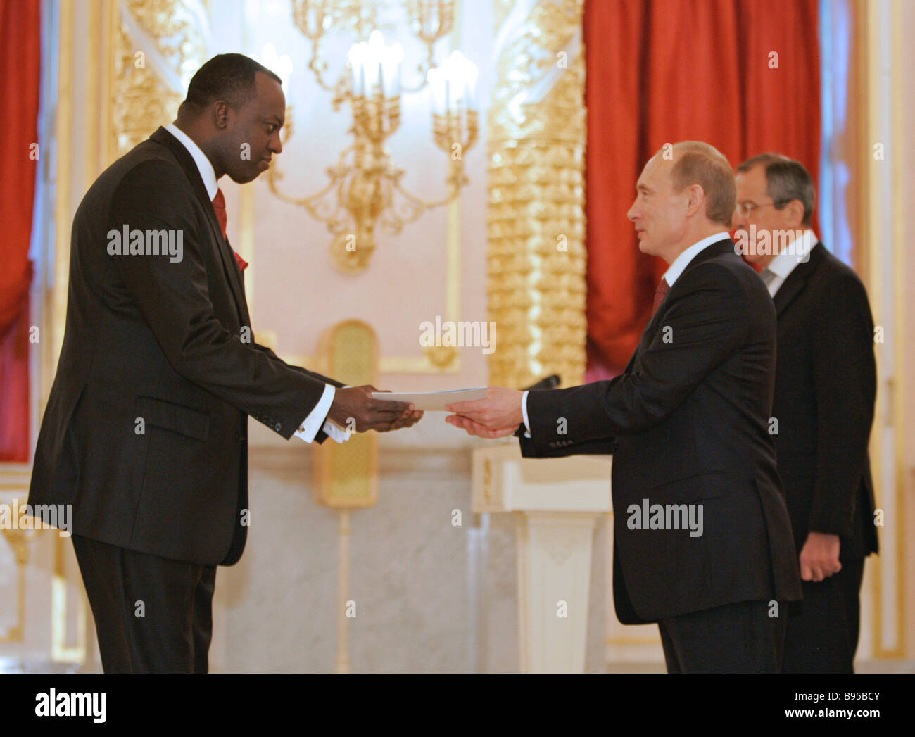 Rwanda s Ambassador Eugene Richard Gasana President Vladimir Putin and ...