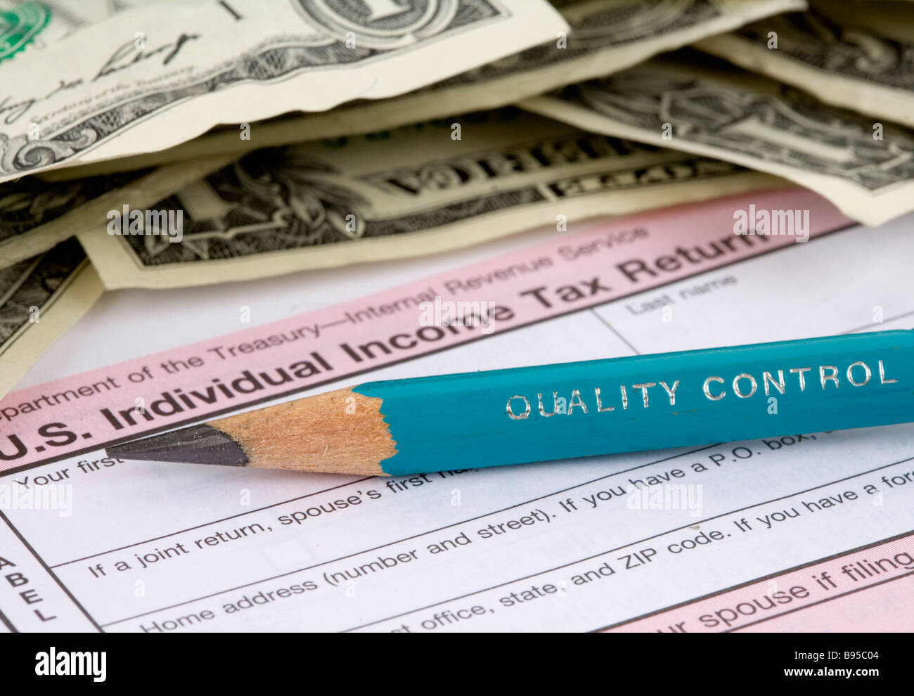 US tax forms and money Stock Photo - Alamy