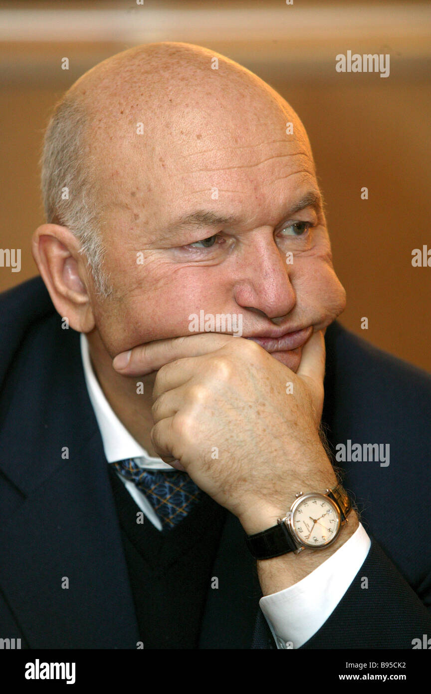 Moscow Mayor Yuri Luzhkov Stock Photo - Alamy