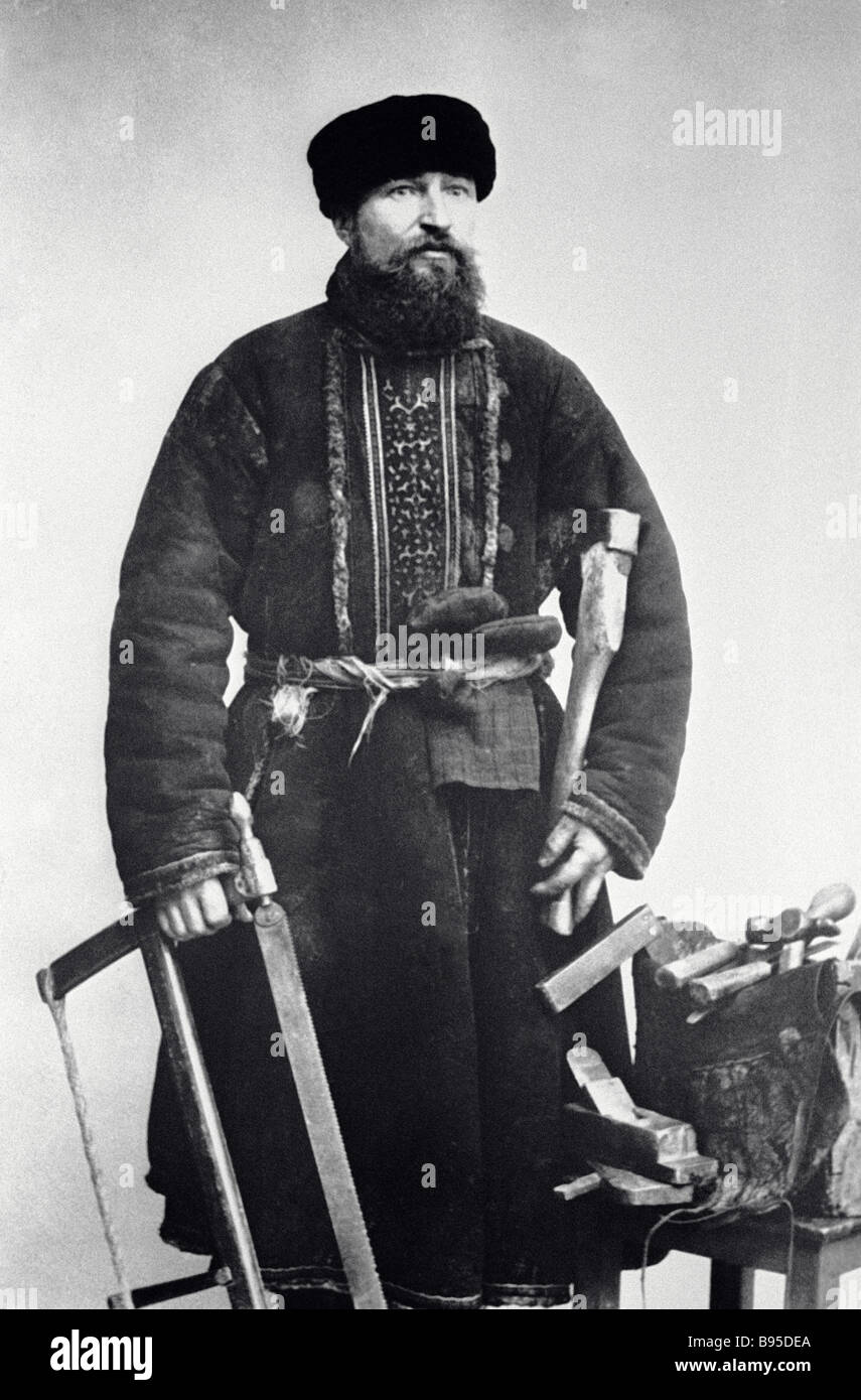 A Moscow carpenter 1913 Stock Photo - Alamy