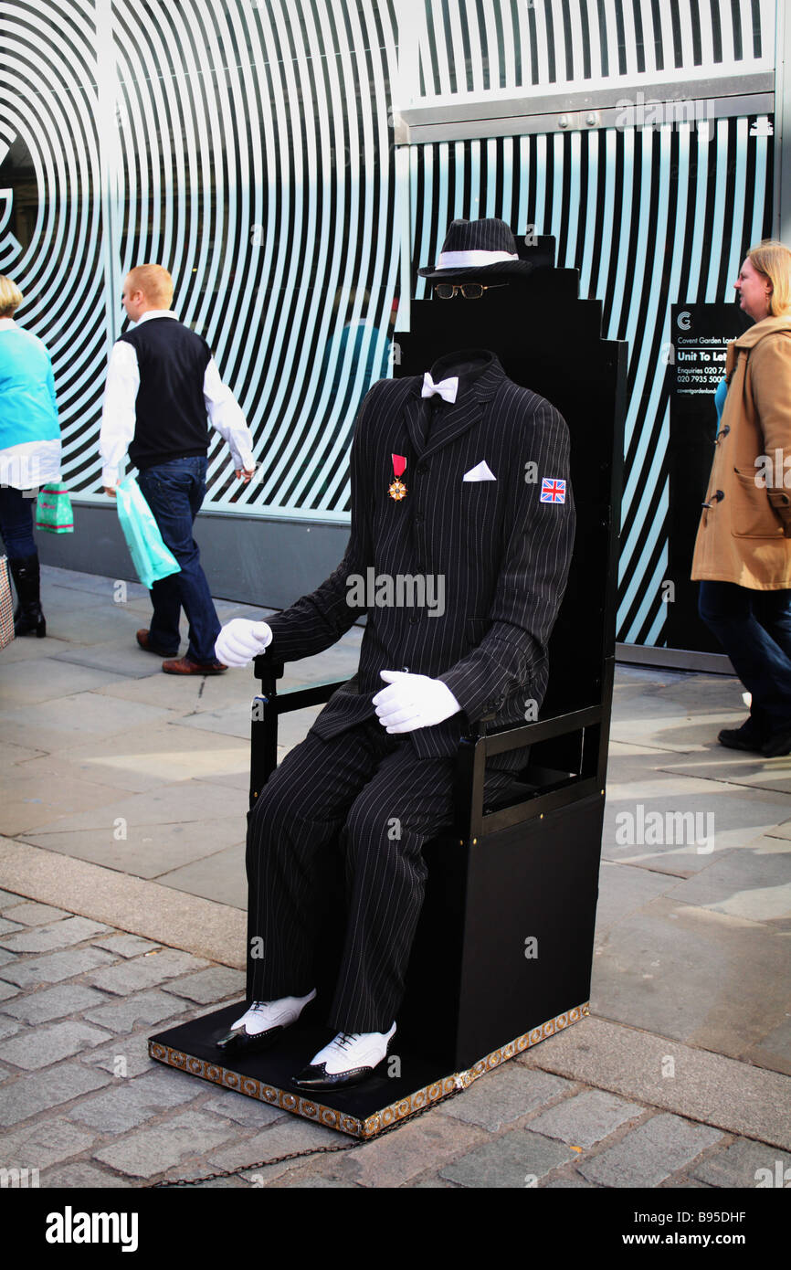 Invisible man street performer at Covent garden WC2 Stock Photo - Alamy