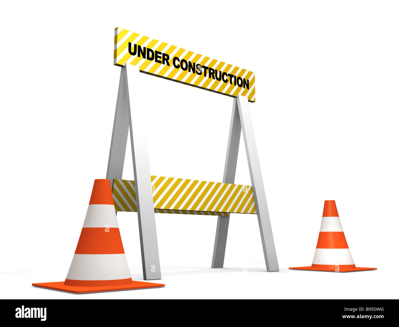 3d illustration under construction hi-res stock photography and images ...