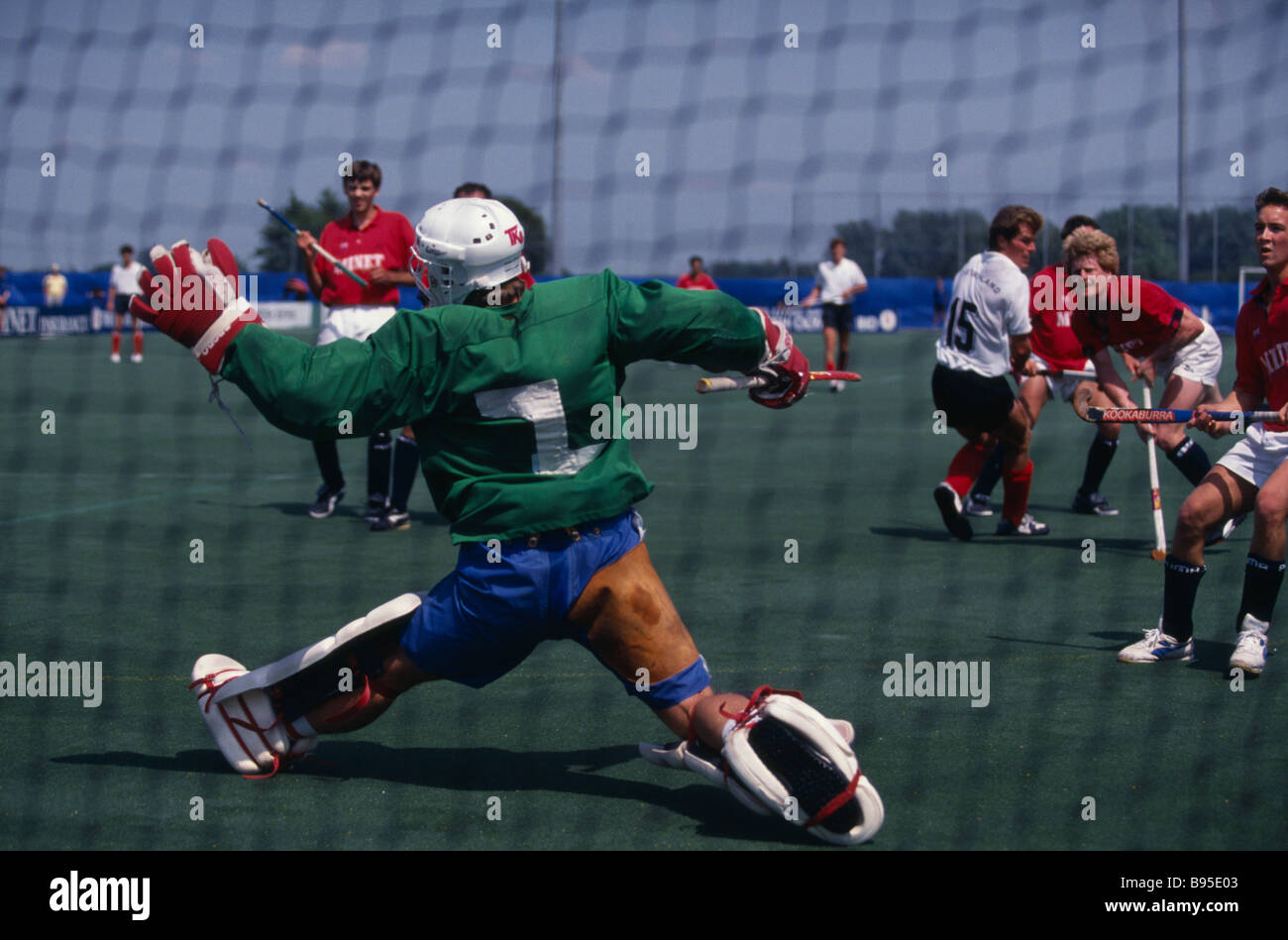 SPORT Ball Games Mens Hockey Great Britain versus Germany goalmouth ...
