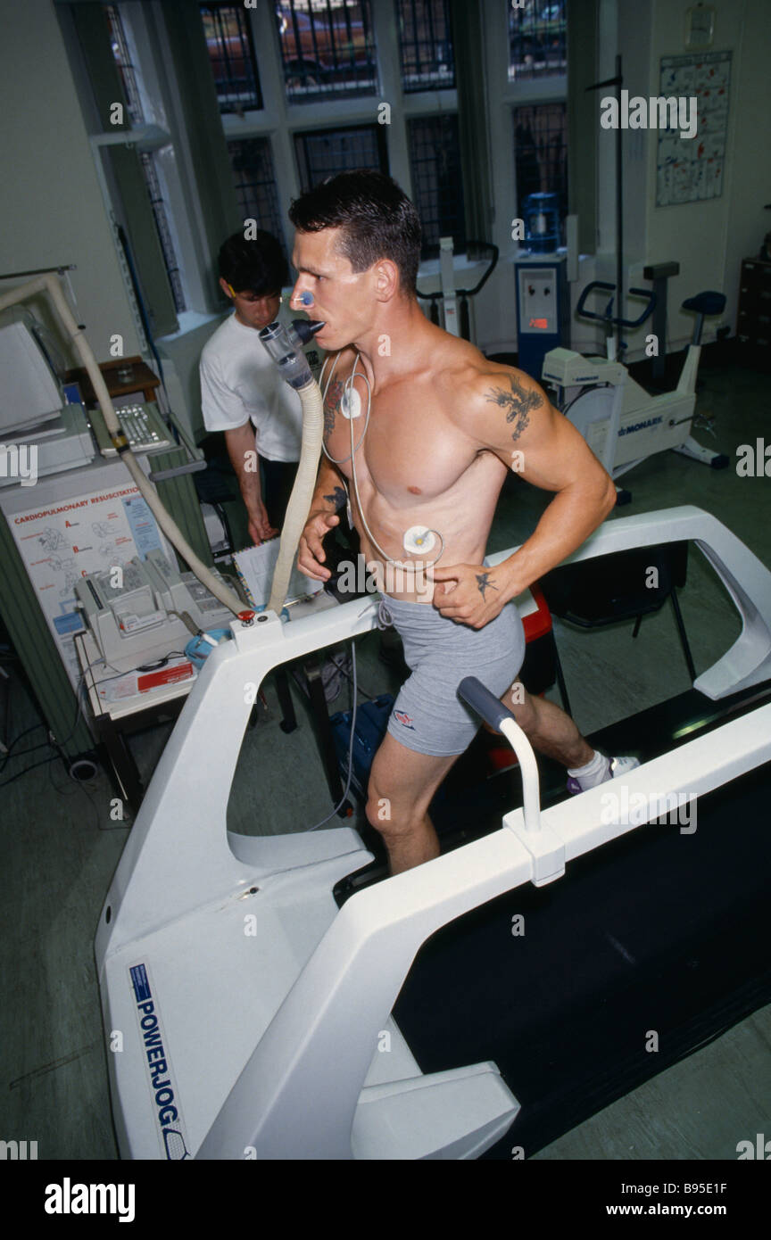 SPORT Athletics Health Medical V02 maximum endurance testing man being ...