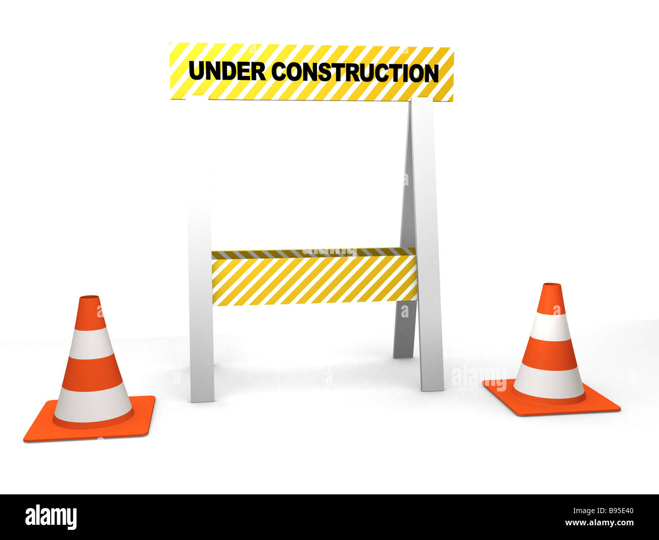 Barrier construction Cut Out Stock Images & Pictures - Alamy