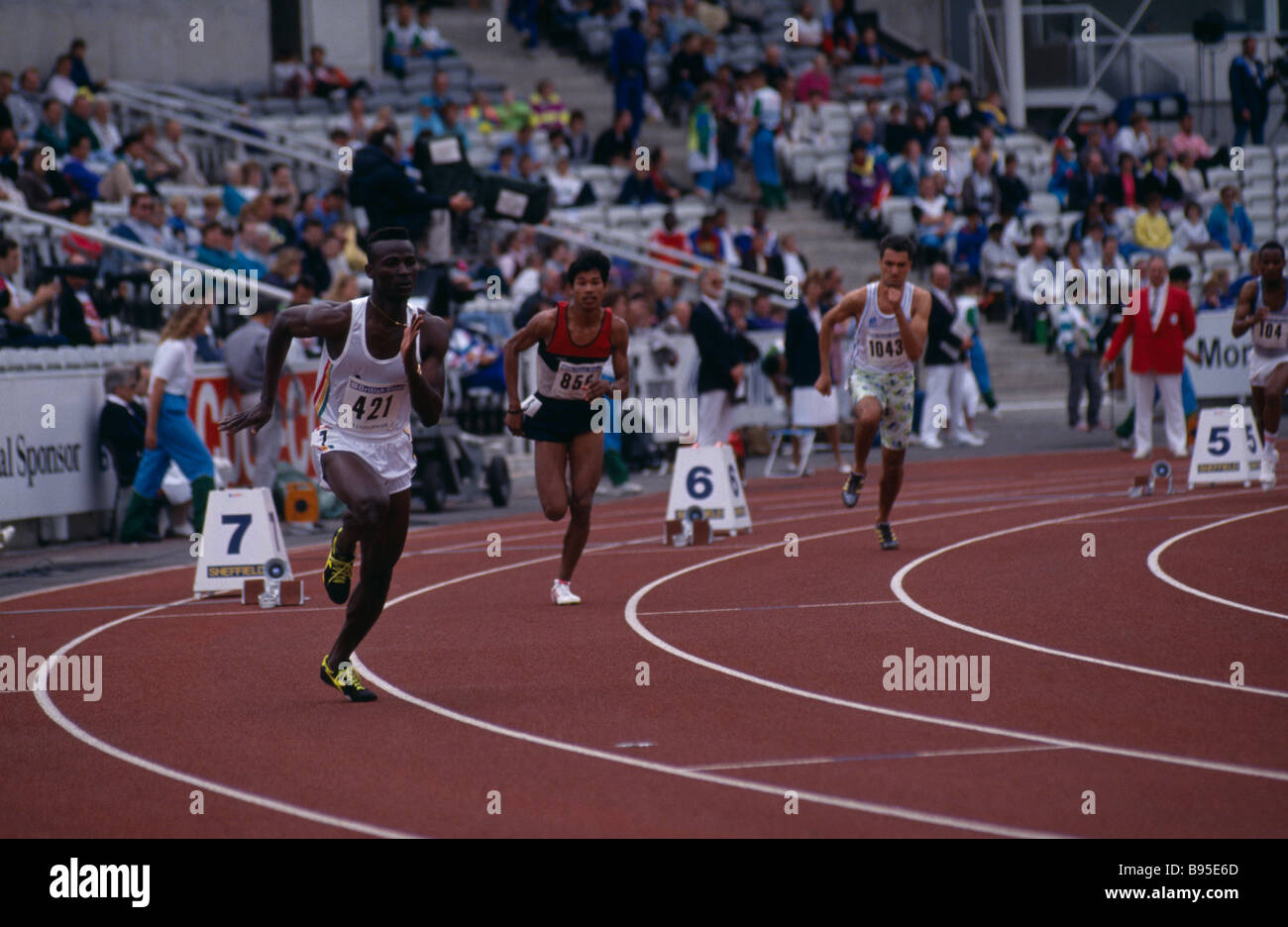 SPORT Athletics Track Men competing in track event Stock Photo - Alamy