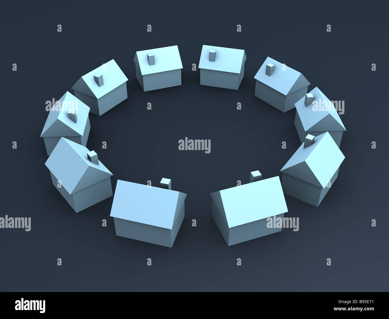 ring of houses Stock Photo - Alamy