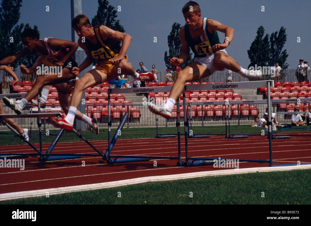 SPORT Athletics Hurdles Stock Photo - Alamy