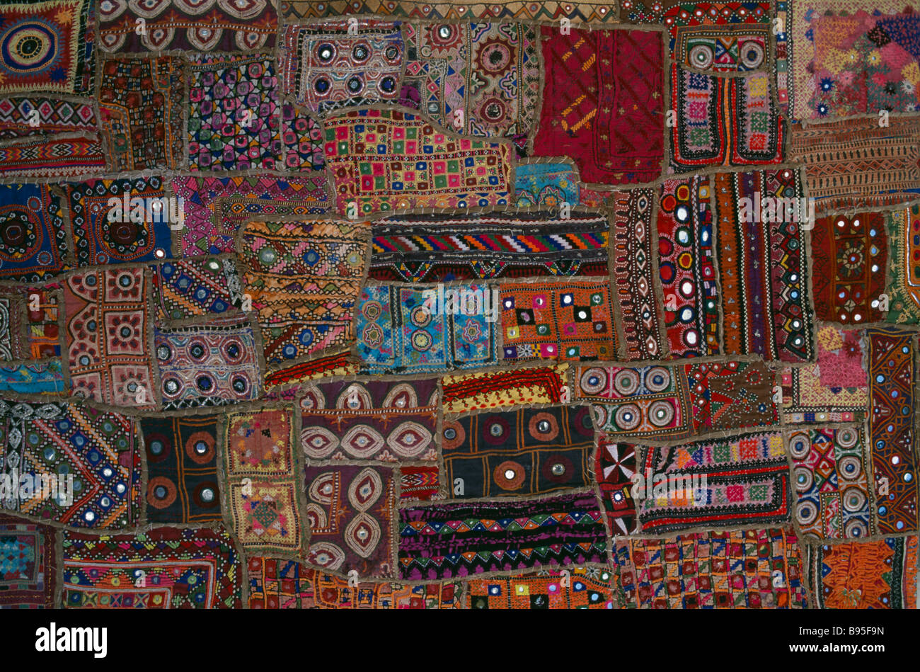 PAKISTAN Hunza Valley Arts Traditional patchwork embroidery Stock Photo ...