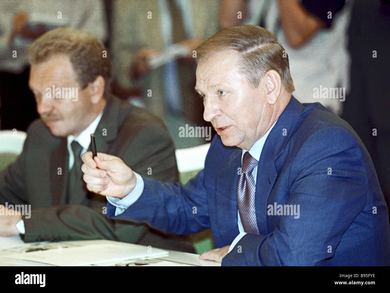 Ukrainian President Leonid Kuchma during talks in the Kremlin Stock ...