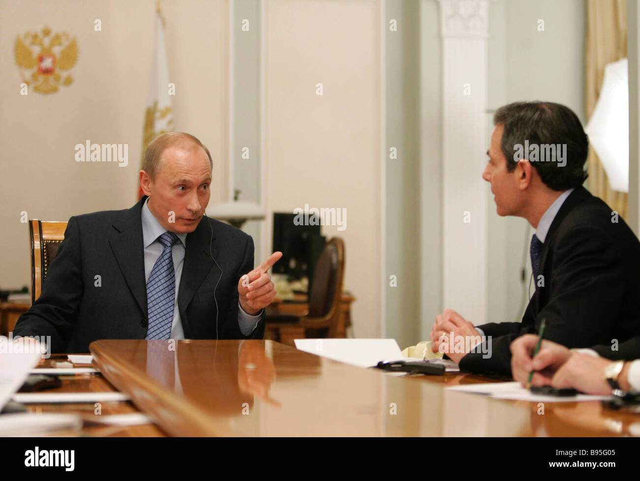 December 19 2007 President Vladimir Putin giving an interview to Time ...
