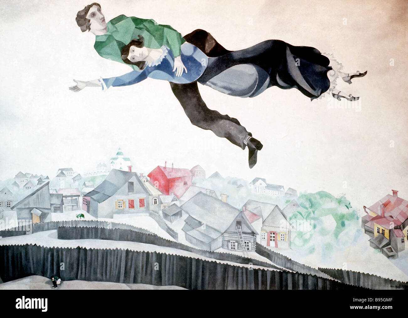 Marc Chagall. "Lovers Over the City". 1914-1918. State Tretyakov ...