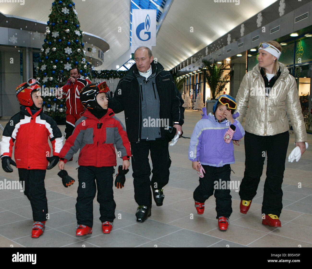 January 5 2008 Russian President Vladimir Putin with children from the ...