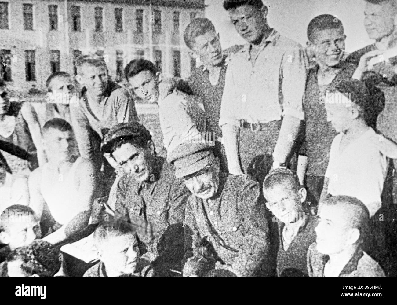 Anton Makarenko center among the commune members Stock Photo - Alamy