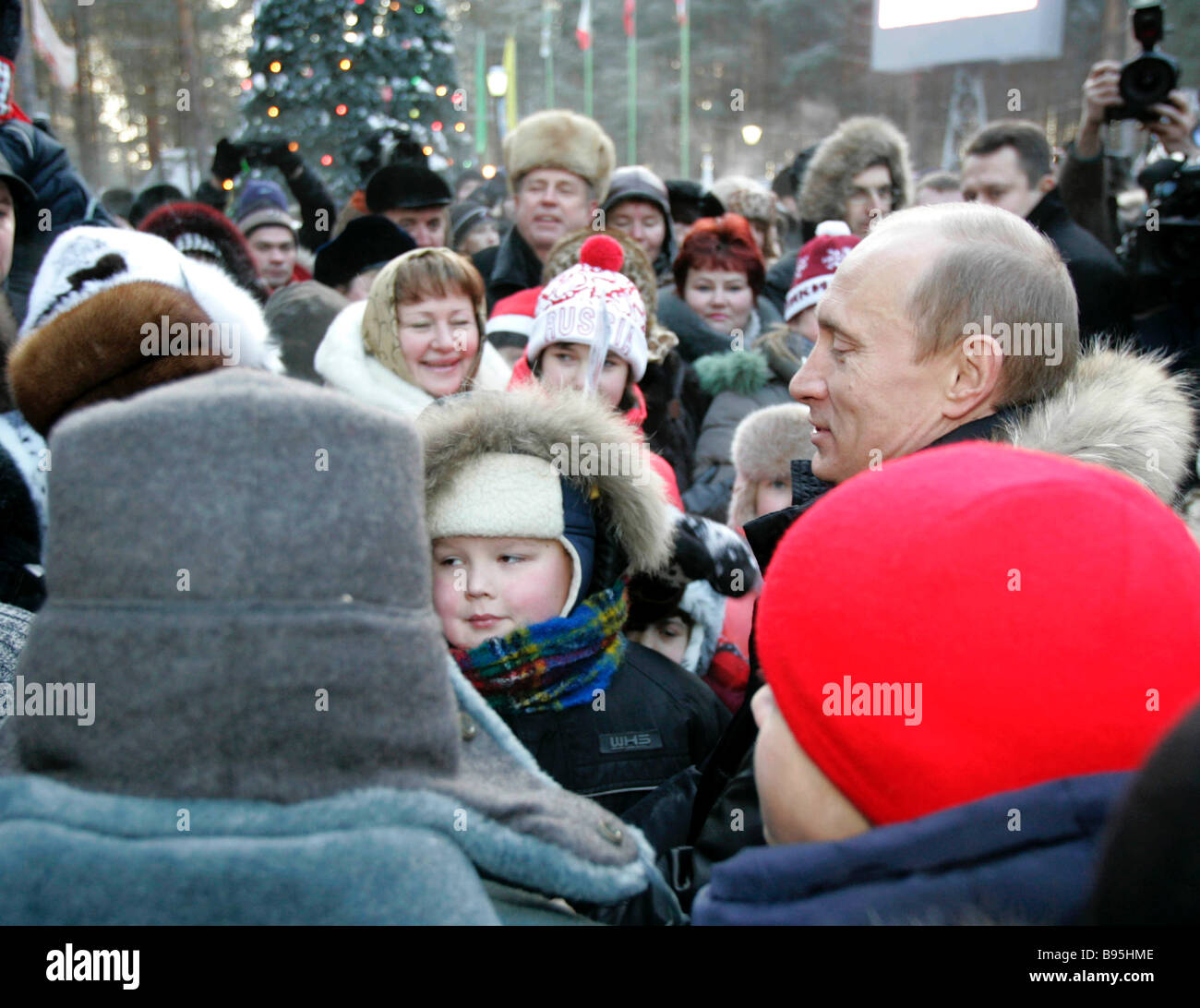 President Vladimir Putin meeting with children outside Grandfather ...