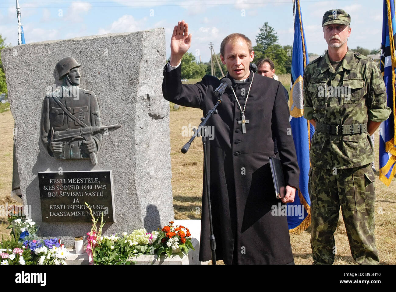 A memorial honoring Estonian soldiers of the 20th SS Division was ...