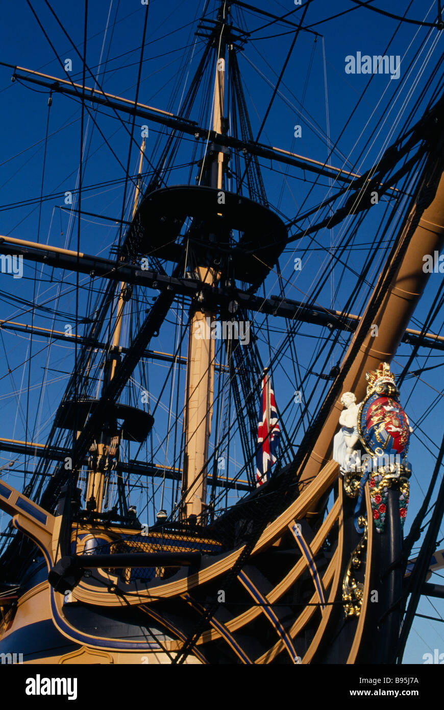 ENGLAND Hampshire Portsmouth Historic Naval Dockyard HMS Victory Mast ...