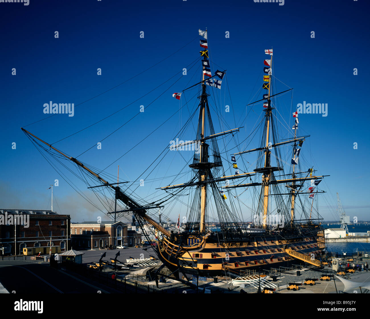 ENGLAND Hampshire Portsmouth Historic Naval Dockyard HMS Victory ...