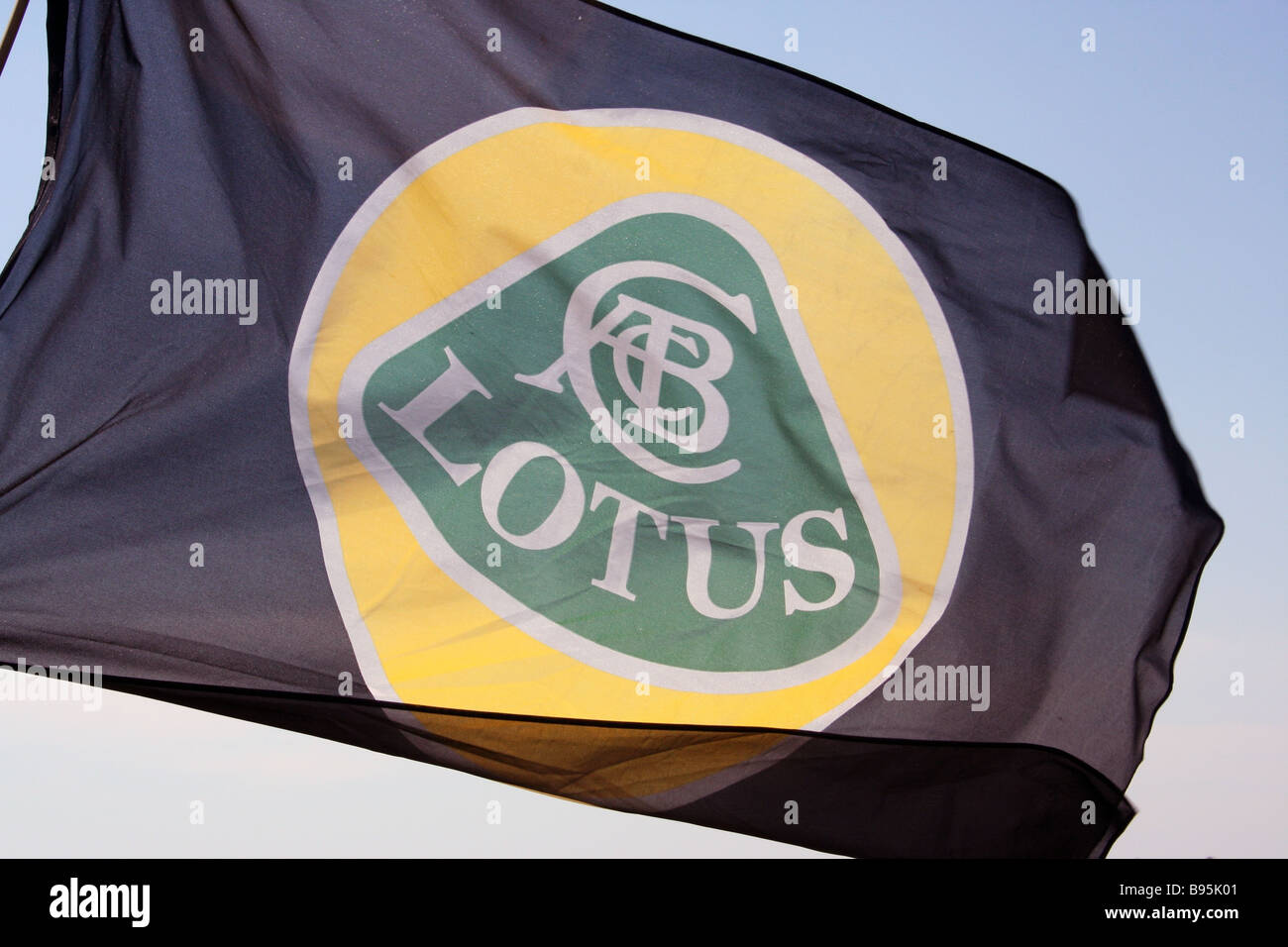 The Lotus flag flying in the wind Stock Photo - Alamy