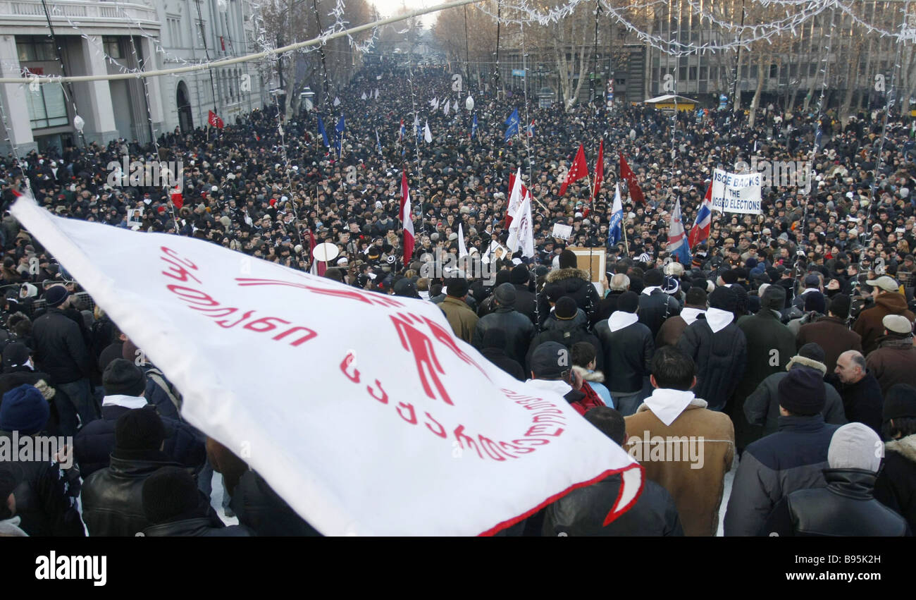Opposition rally in Tbilisi Stock Photo - Alamy