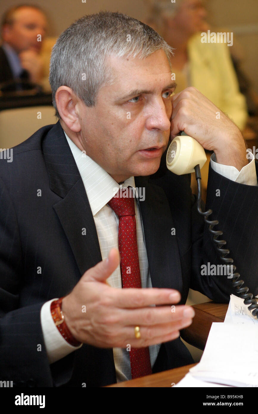 Sergei Shatalov Russia s deputy finance minister at a Duma sitting ...