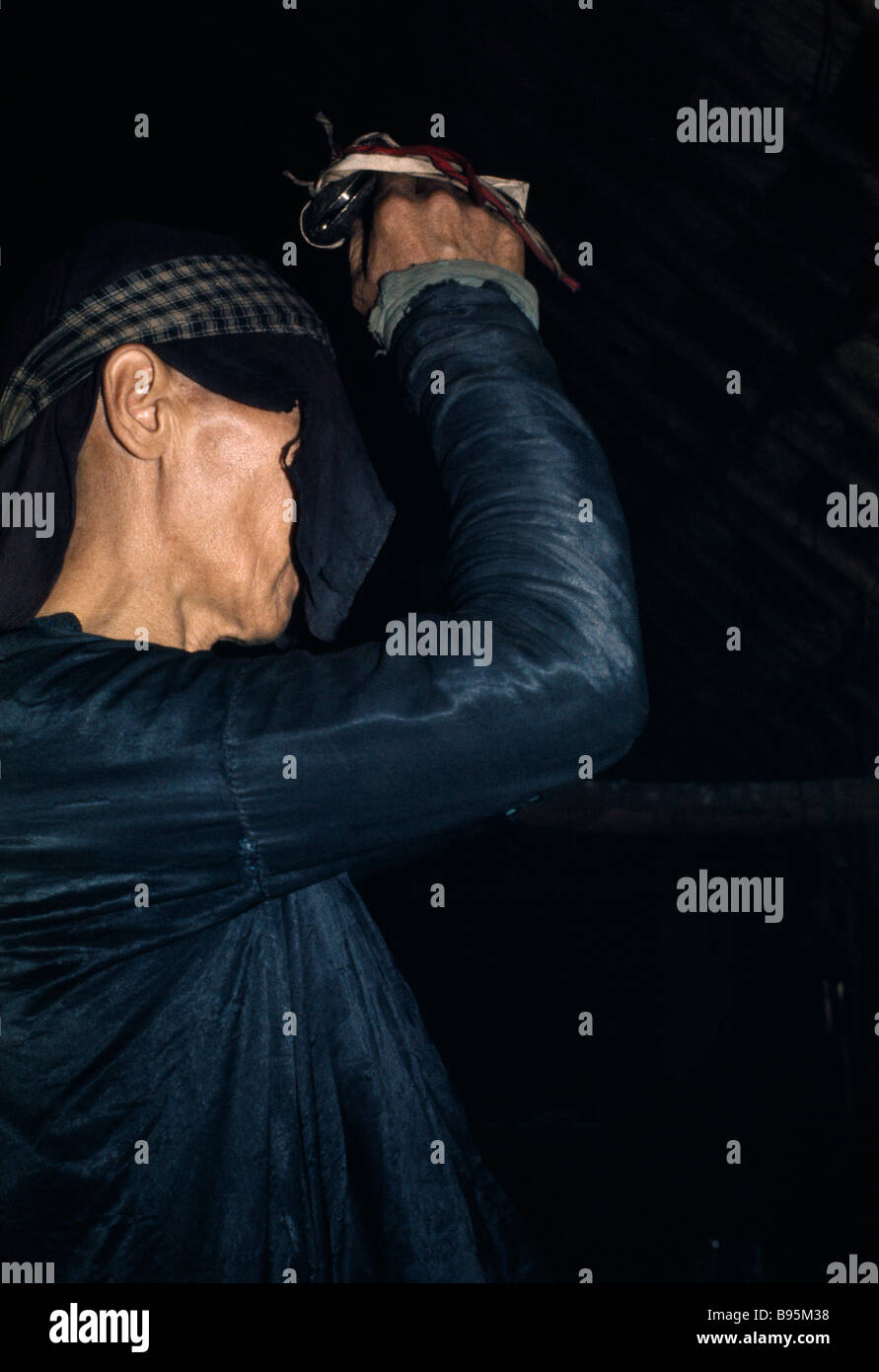 LAOS Southeast Asia Tribal People Meo Tribe Shaman named Chu Yao Meo ...