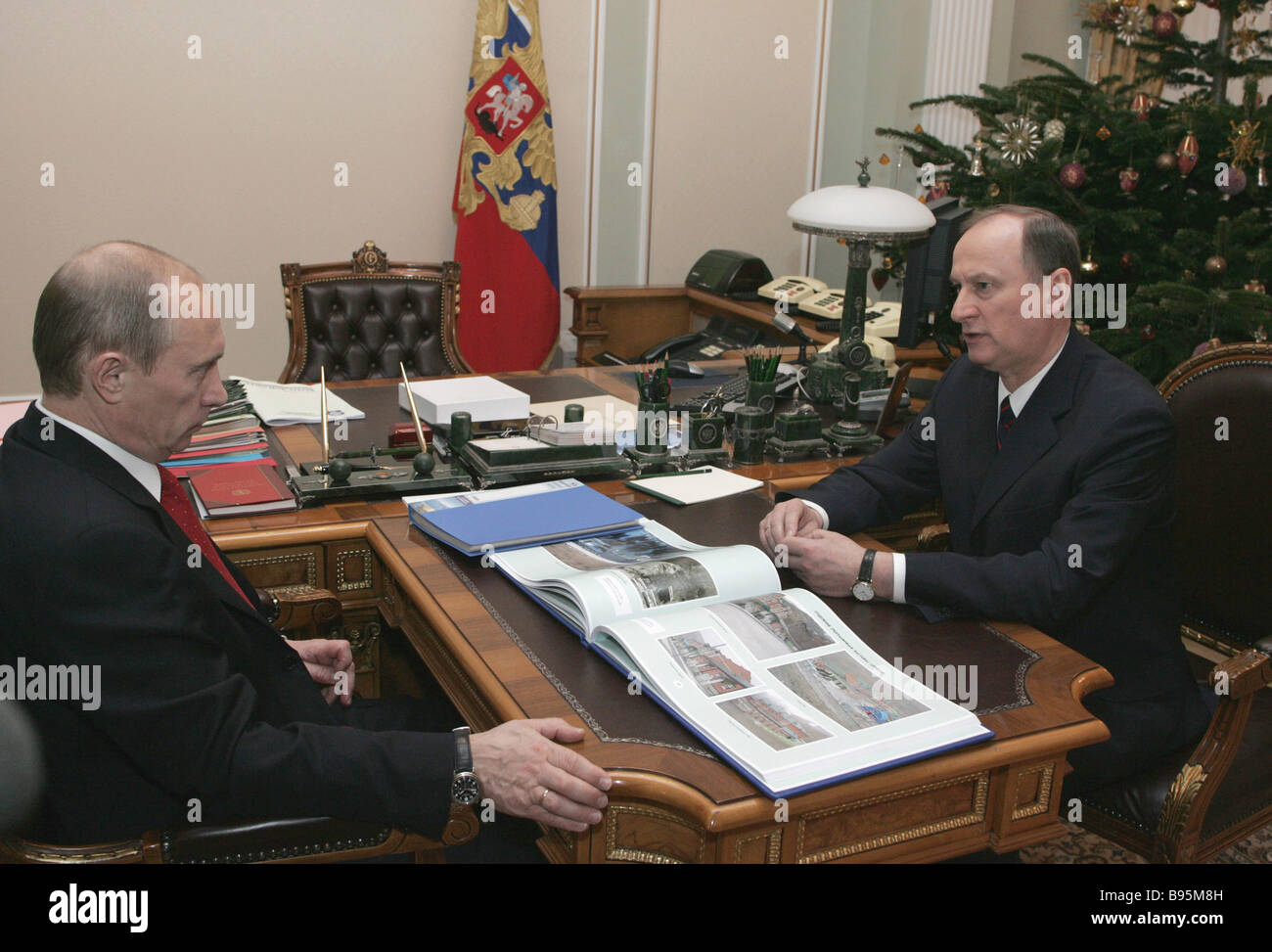 December 29 2007 Russian President Vladimir Putin and Nikolai Patrushev ...