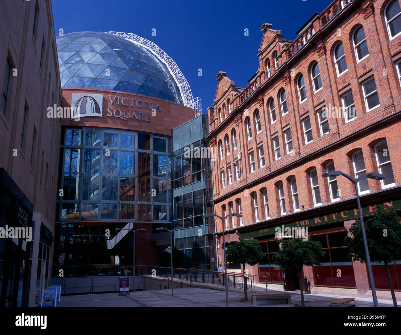 Northern Ireland, Belfast, Victoria Square shopping centre glass domed ...