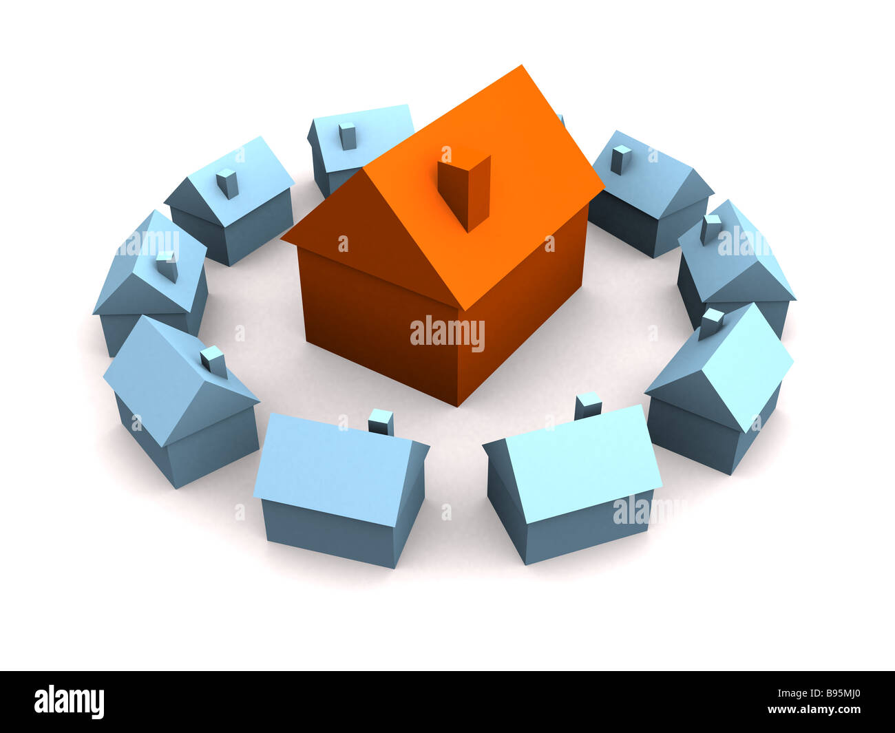 Social houses Cut Out Stock Images & Pictures - Alamy