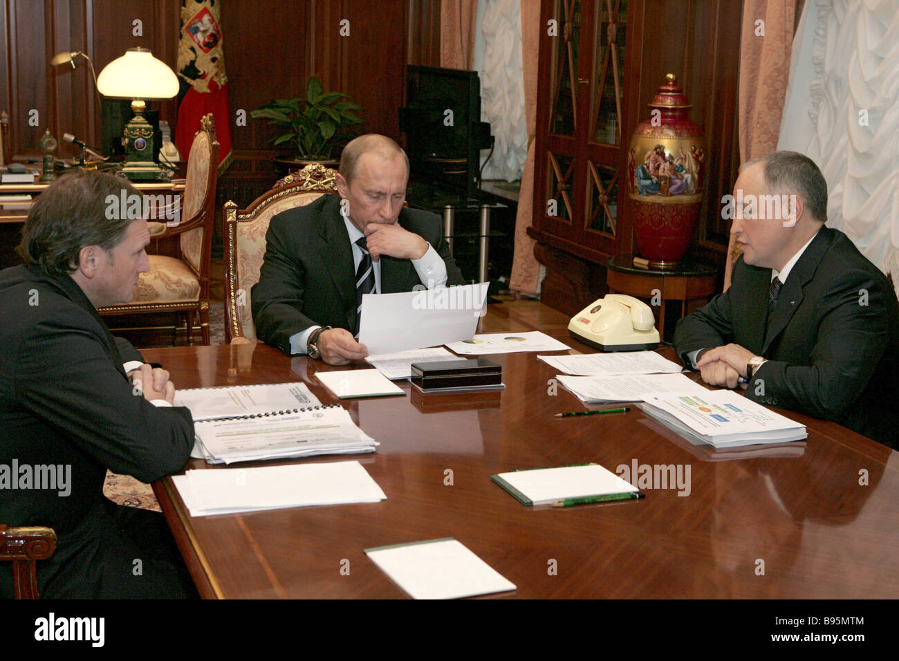 Boris Titov head of Delovaya Rossiya President Vladimir Putin and ...