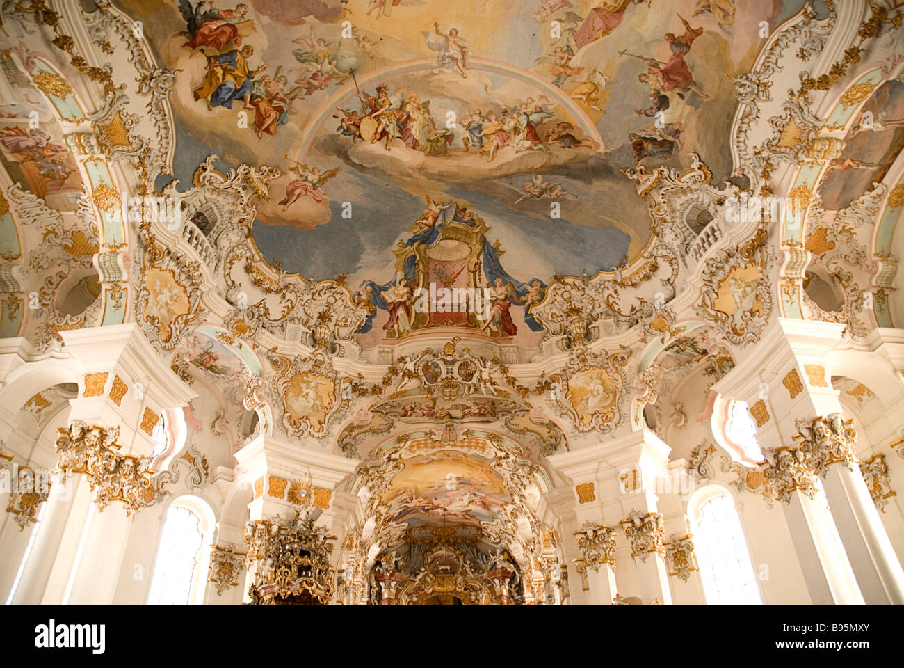 Germany, Bavaria, Steingaden, Wieskirche. Pilgrimage Church of Wies ...