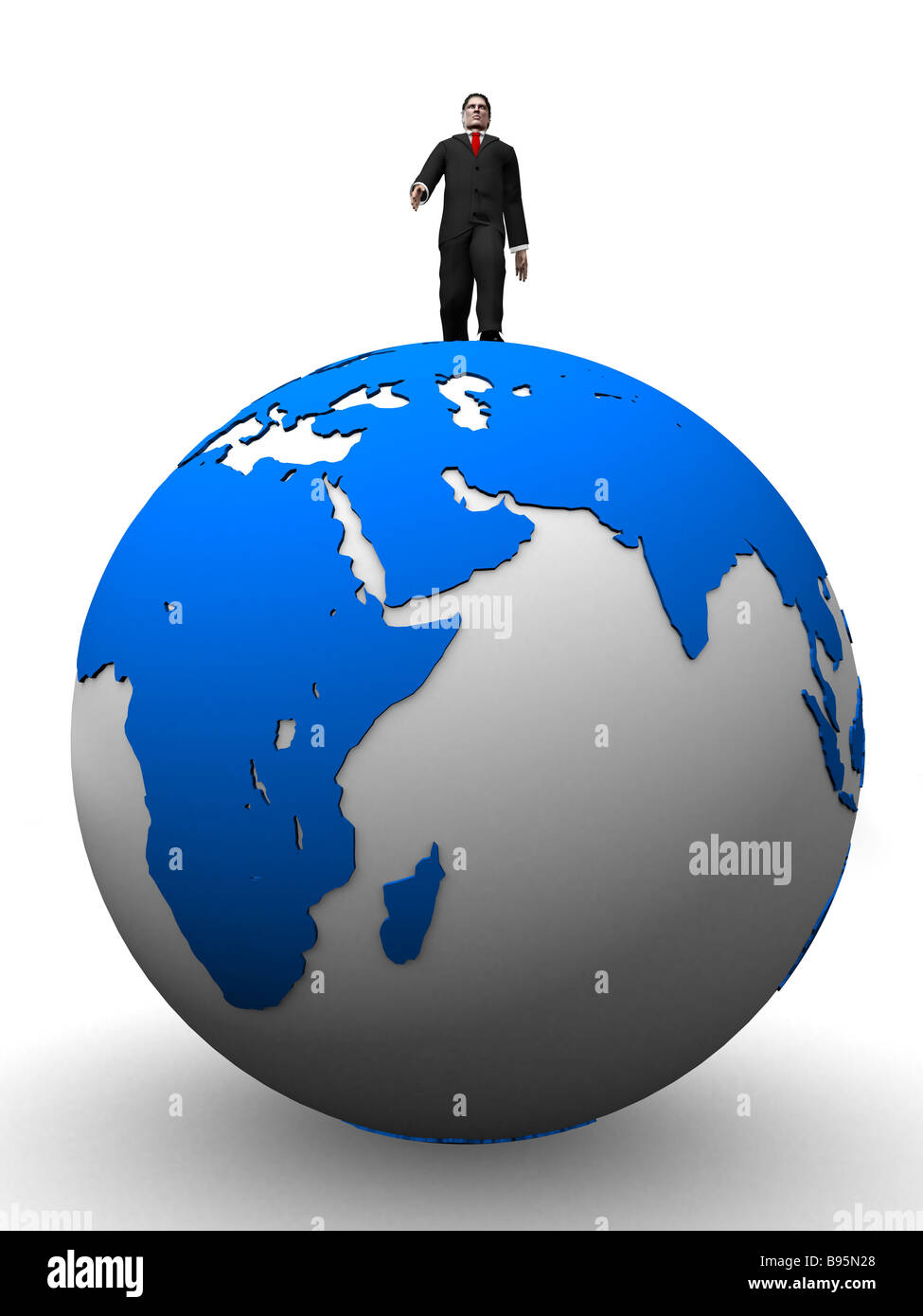 man and globe Stock Photo - Alamy