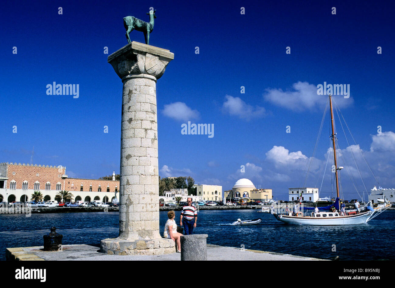 Greece, Dodecanese Islands, City of Rhodes, the entrance of the ...