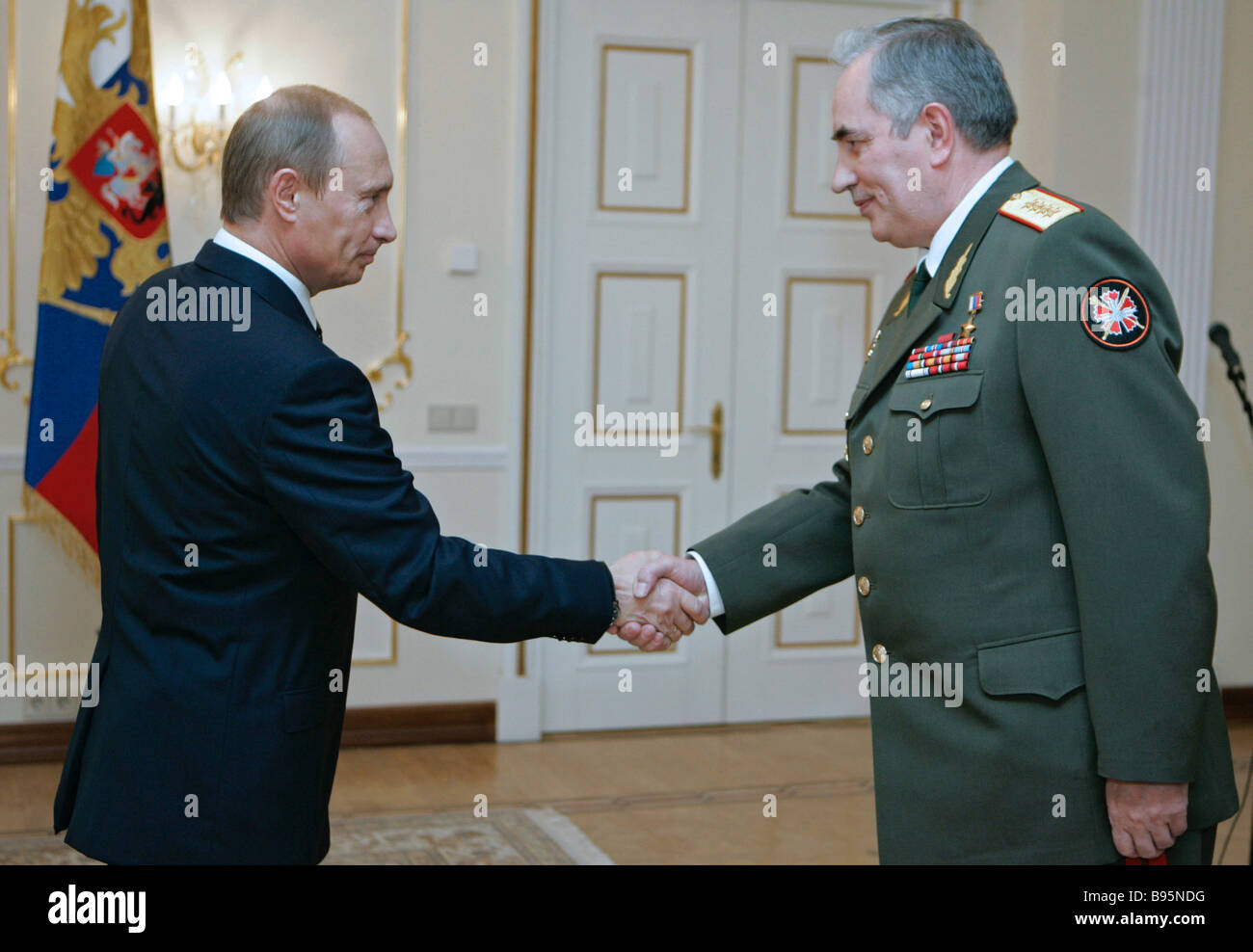 From left to right Russian President Vladimir Putin and Head of the ...