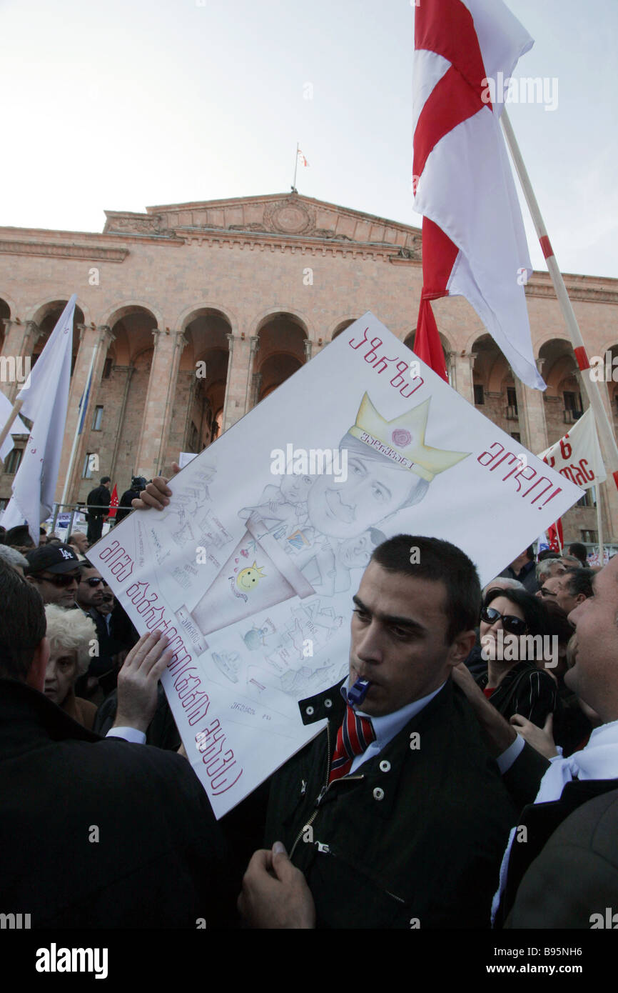 Georgian opposition rally in Tbilisi Stock Photo - Alamy