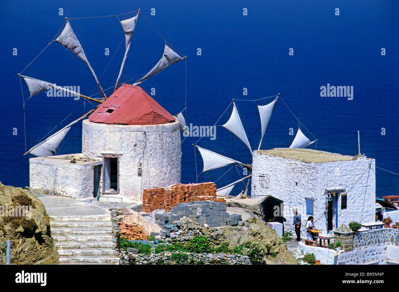 Greece, Dodecanese Islands, Karpathos, Olympos village, medieval ...