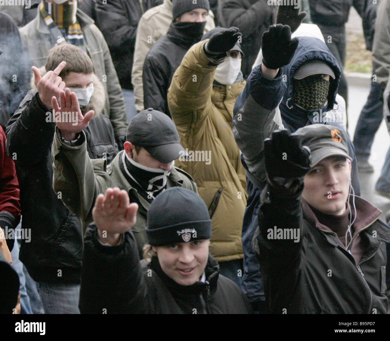A rally of right radical movements Russian March at the Taras ...