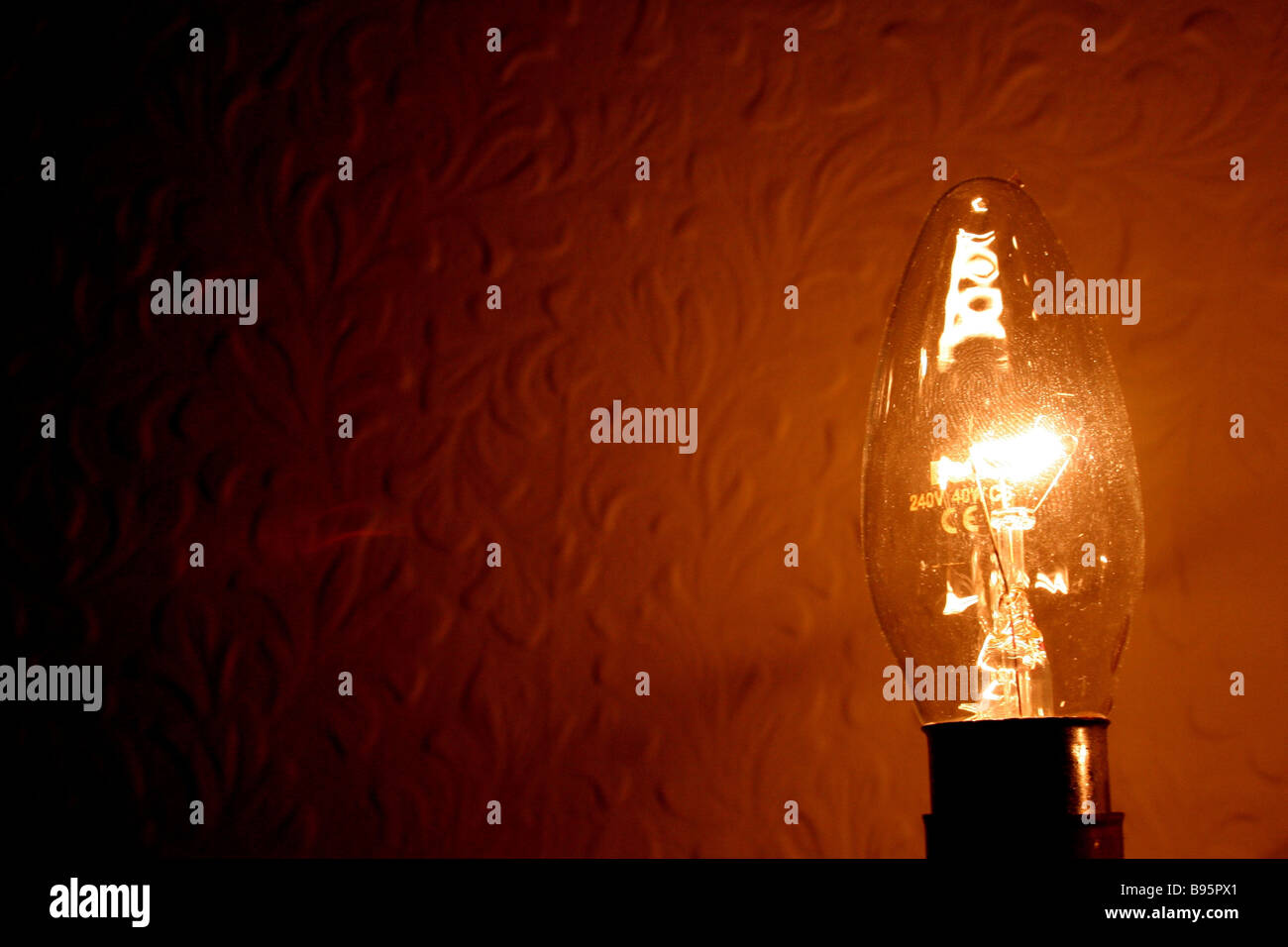 Macro shot of a light bulb switched on Stock Photo - Alamy