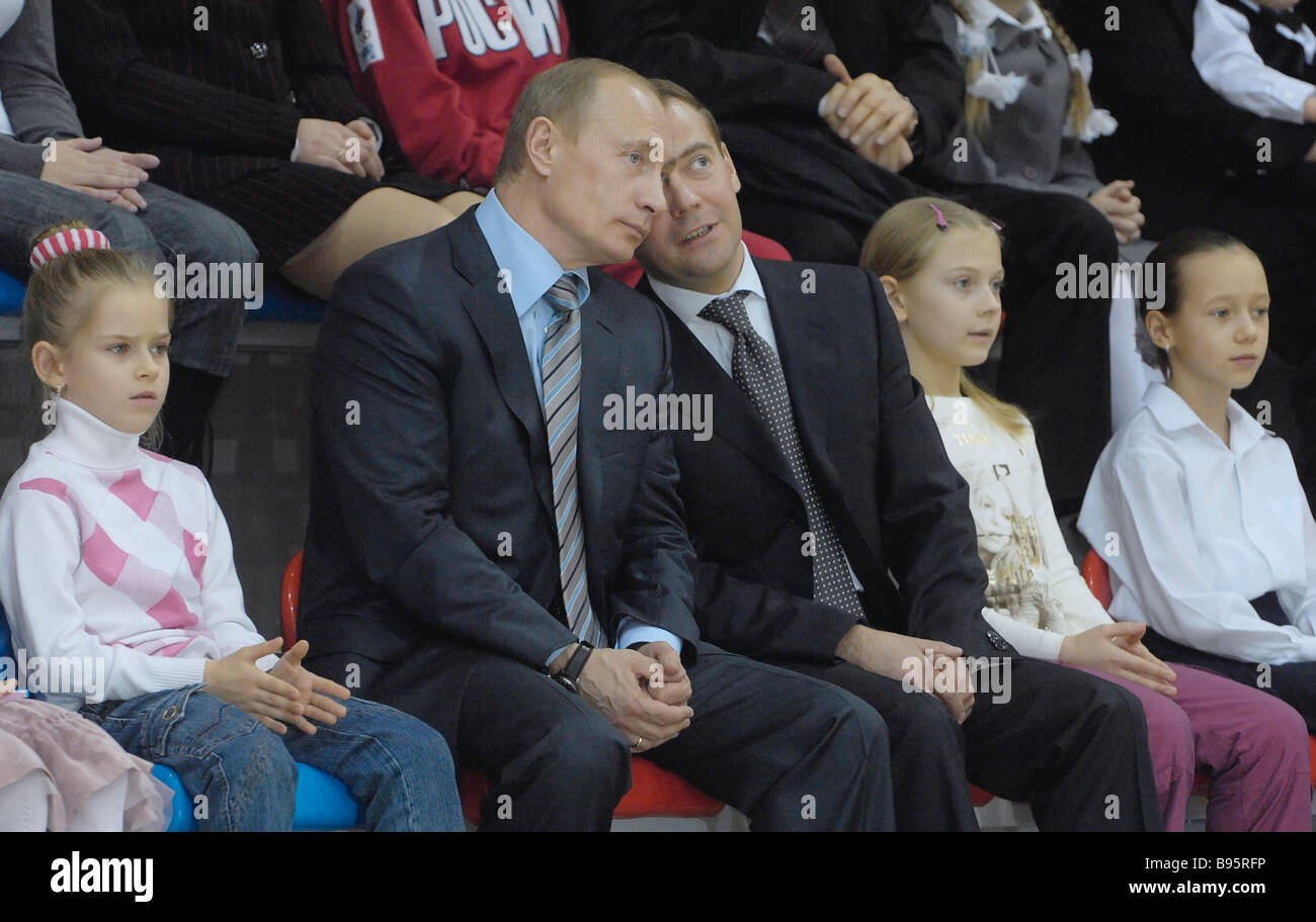 Russian President Vladimir Putin and First Deputy Prime Minister Dmitry ...